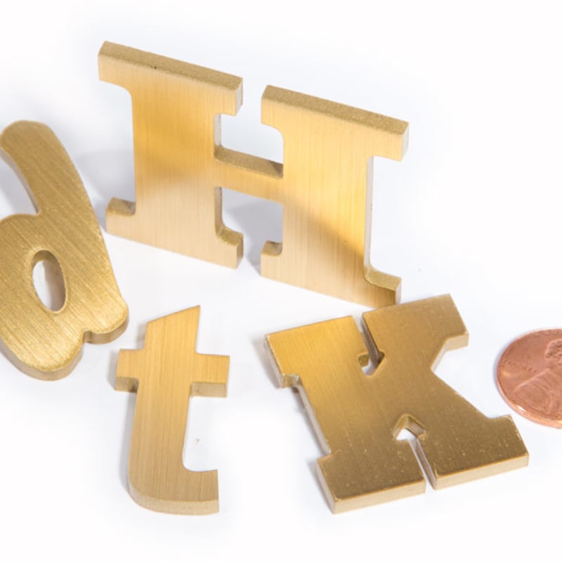 Little Brass Letters - Custom Small Brass Sign | Woodland Mfg