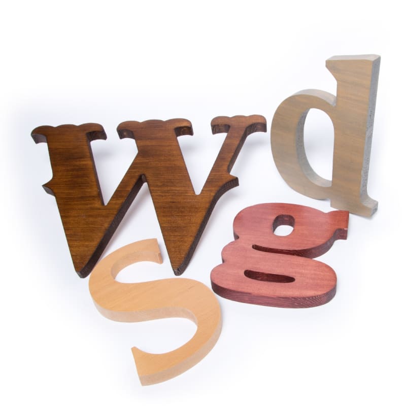 Stained Cedar Letter - Rustic Letter | Woodlandmanufacturing.com