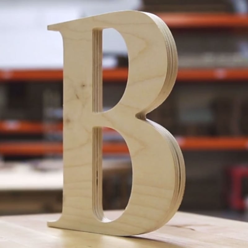 Wood Letters - Custom Baltic Birch Letters | Woodland Mfg
