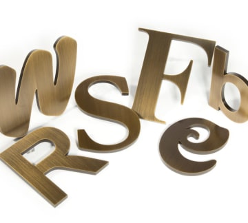 Brass Letters - Custom Brass Signs in Any Font, Any Size | Woodland ...