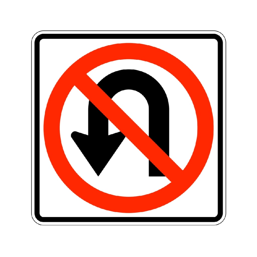 No U Turn Sign R3 4 Advanced Sign