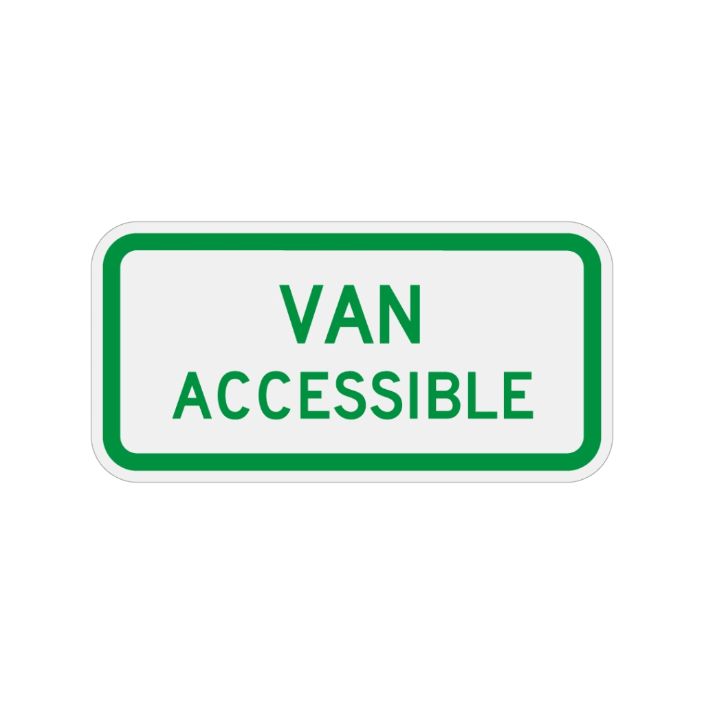 Van Accessible Sign - Green - 12 x 6 | Advanced Sign