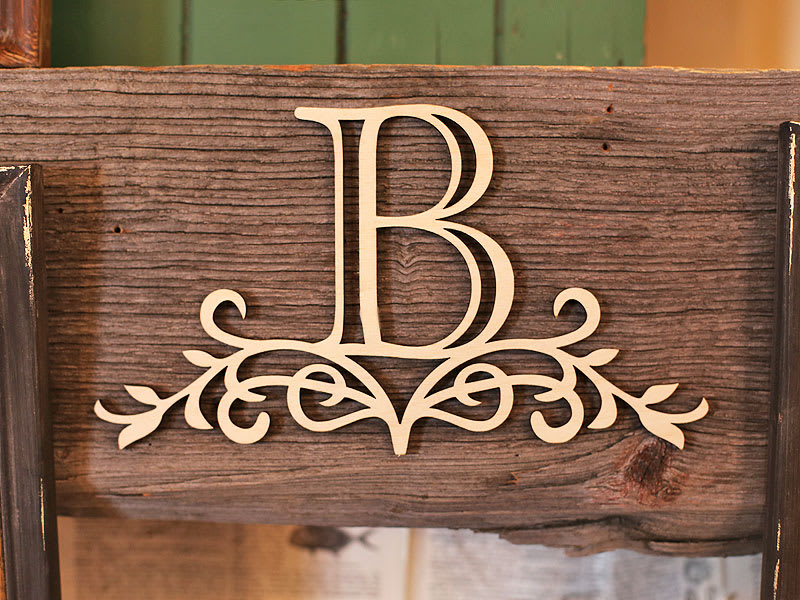 Laurel Monogram | Custom Wood Monogram | Craftcuts.com