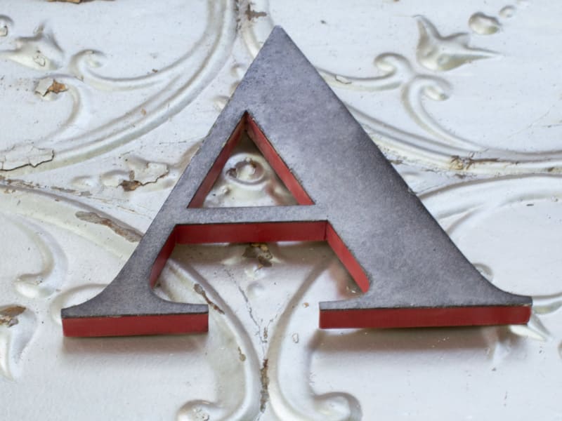 Charcoal Metal Faced Wooden Letters | Craftcuts.com