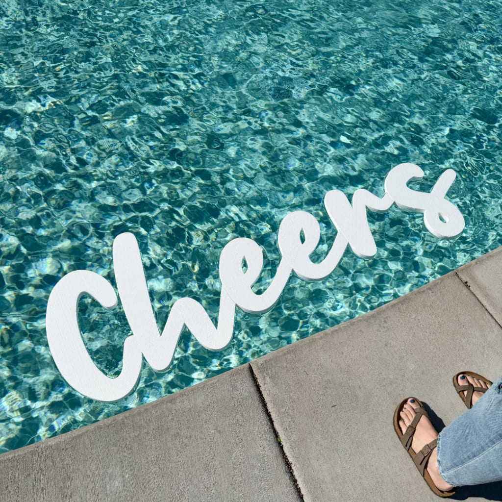 Script Cheers Floating Foam Letters | CraftCuts.com