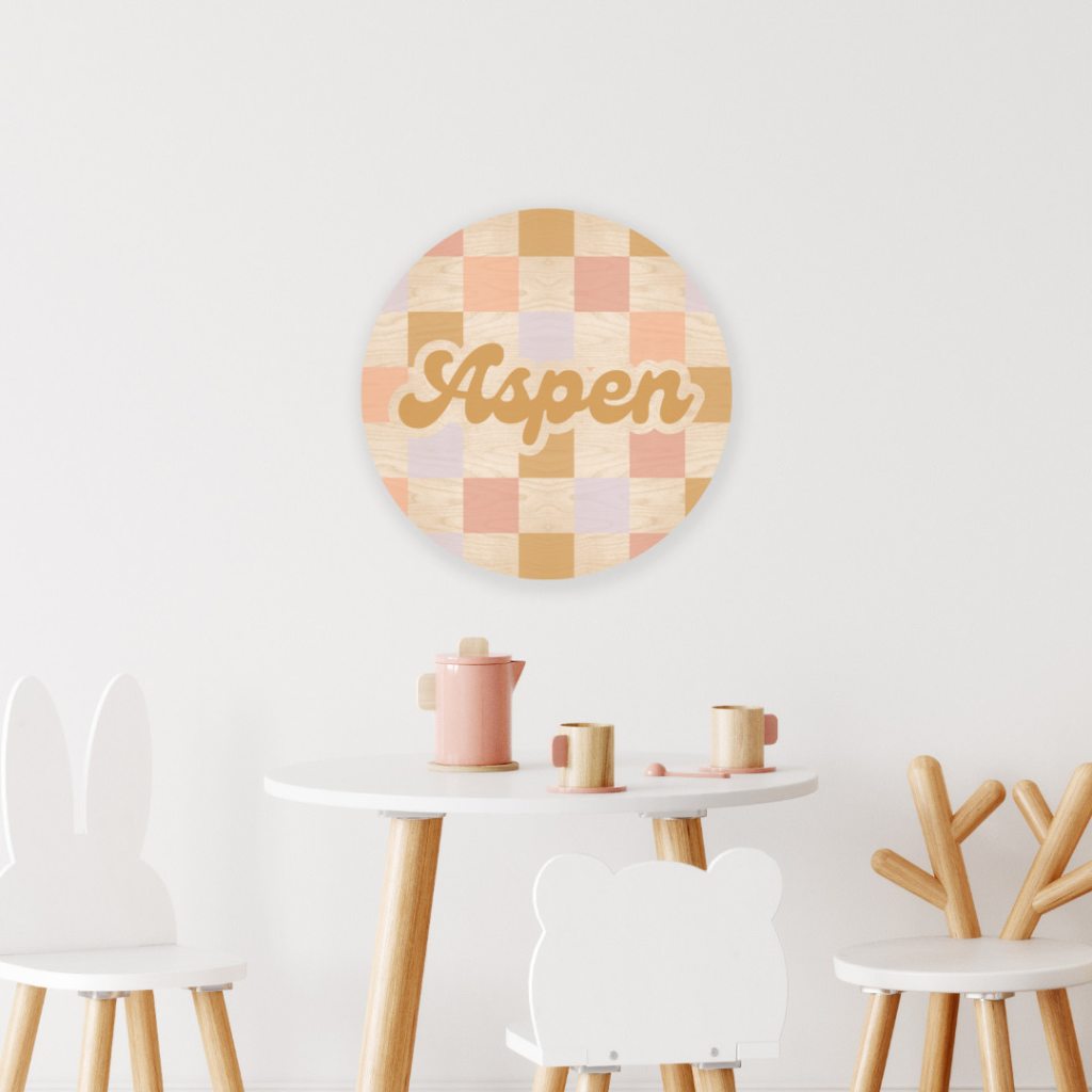 Colorful Checkered Round Sign | CraftCuts.com