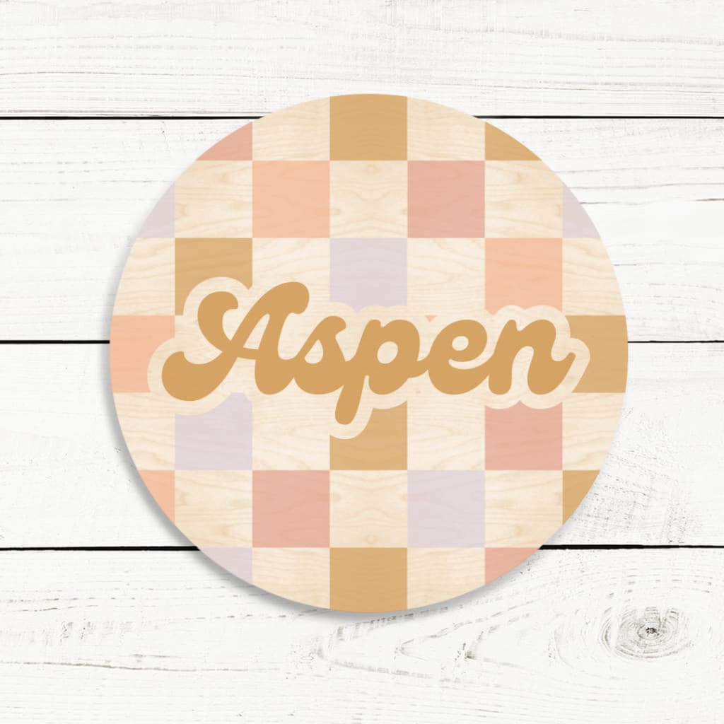Colorful Checkered Round Sign | CraftCuts.com