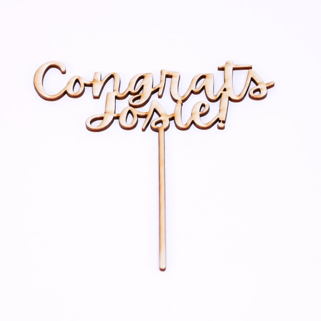 Congrats Cake Topper | CraftCuts.com