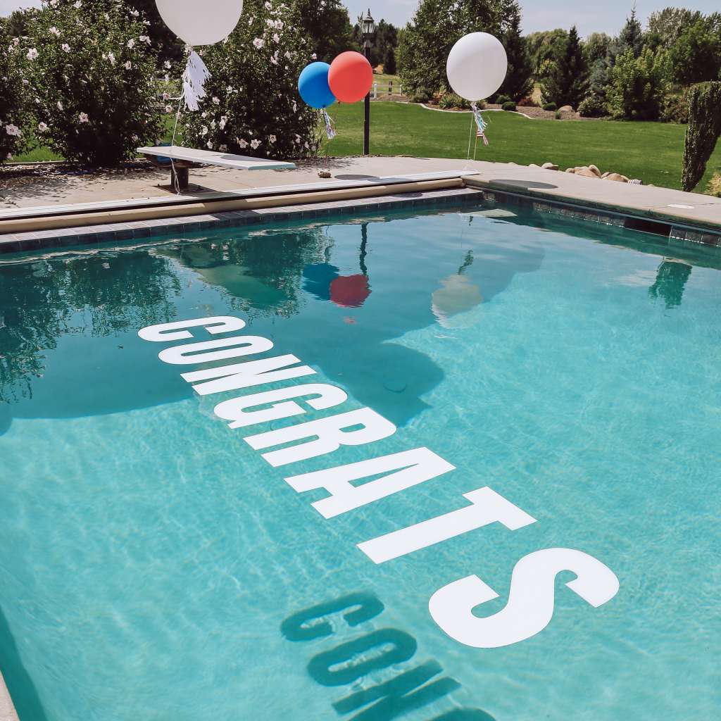 Thin Plastic Pool Letters - Custom Temporary Signs | Craftcuts.com