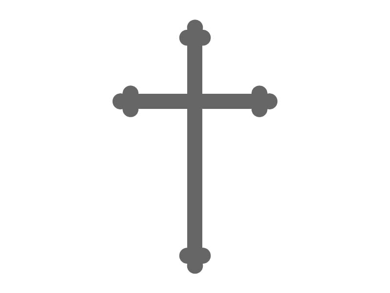 Cross Budded Craft Shape | Craftcuts.com
