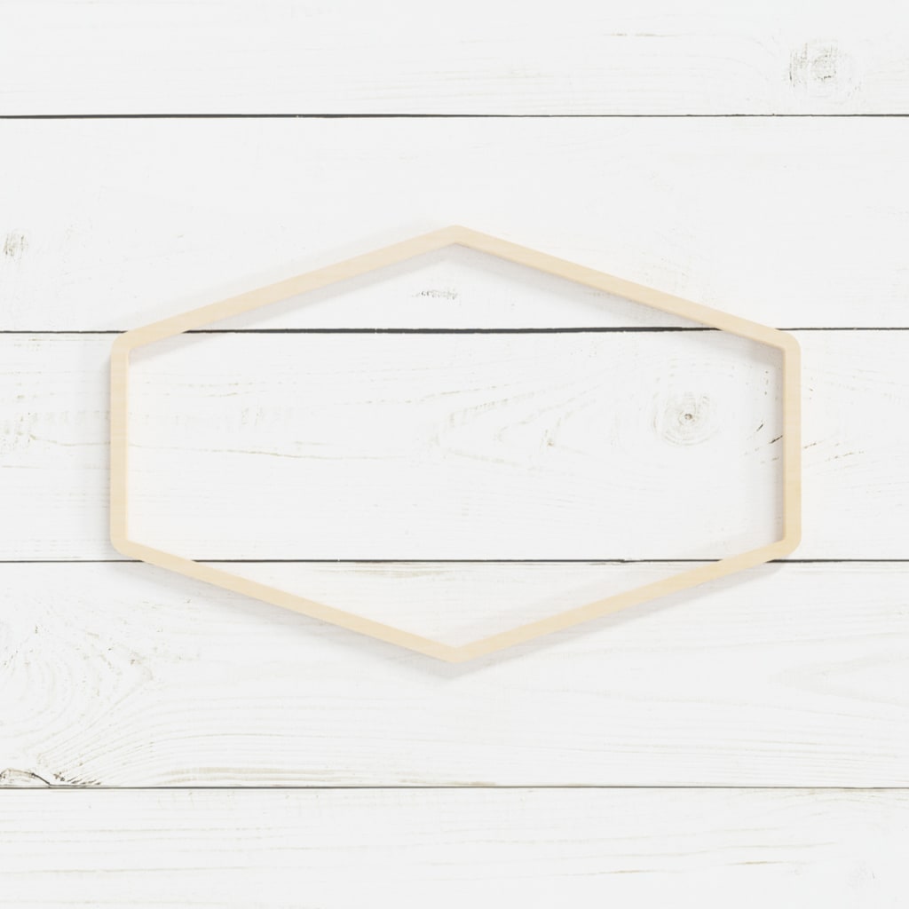 Elongated Hexagon Frame Craft Shape Any Material