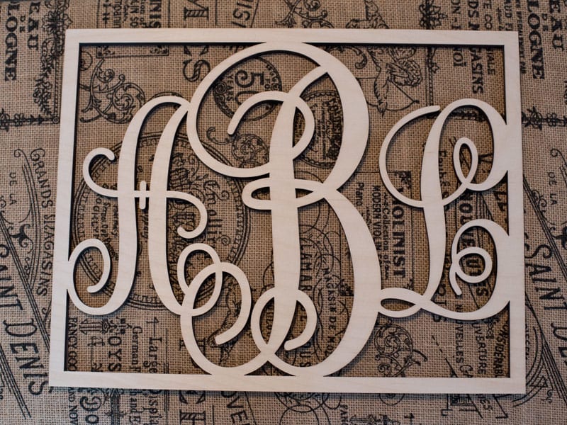 Entwine Monogram | Wood Entwine Monogram | Wreath Monogram