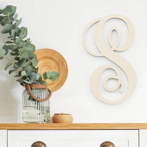 Entwine Monogram Initial - Wood Entwine Initial | Craftcuts.com