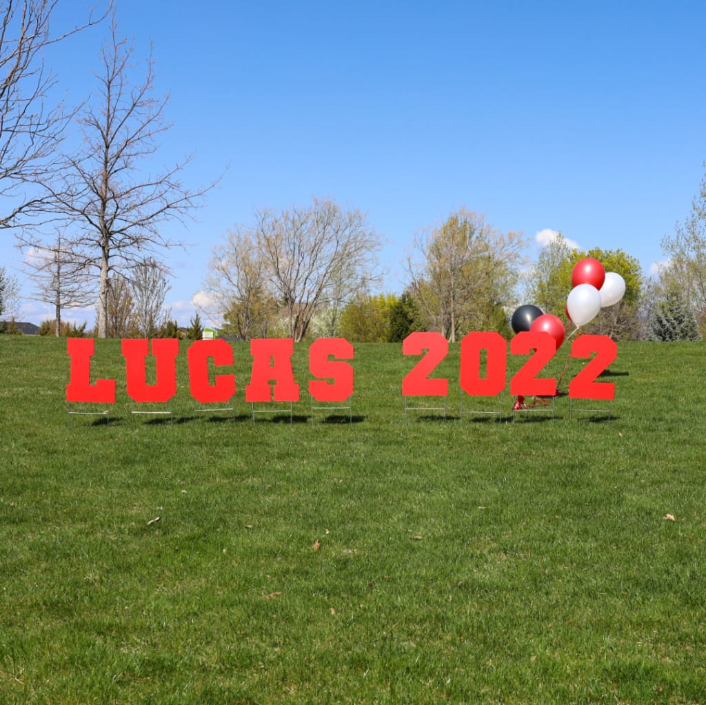 Graduation Yard Letters - Temporary Signs | CraftCuts.com
