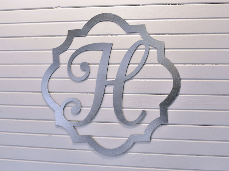 Metal Framed Monogram Letter | Craftcuts.com