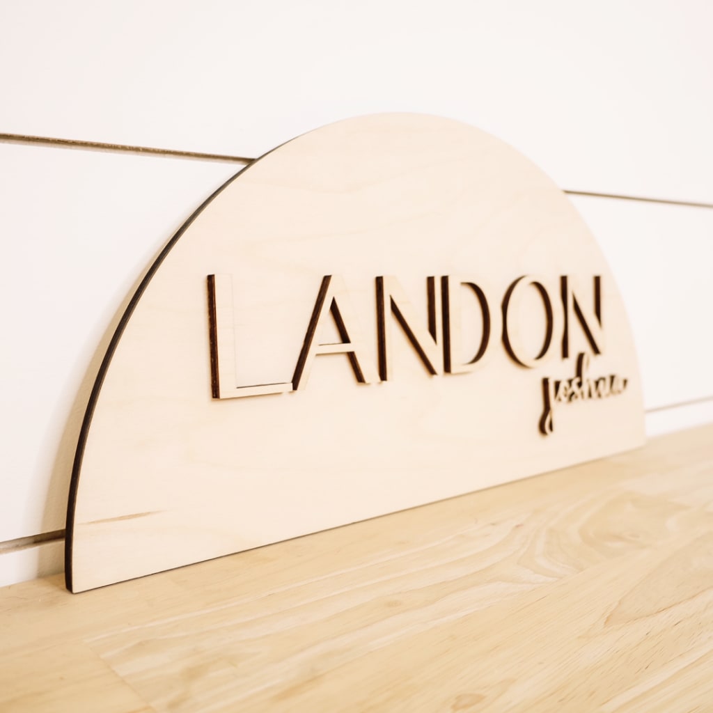 Half Circle Name Sign Kit | CraftCuts.com