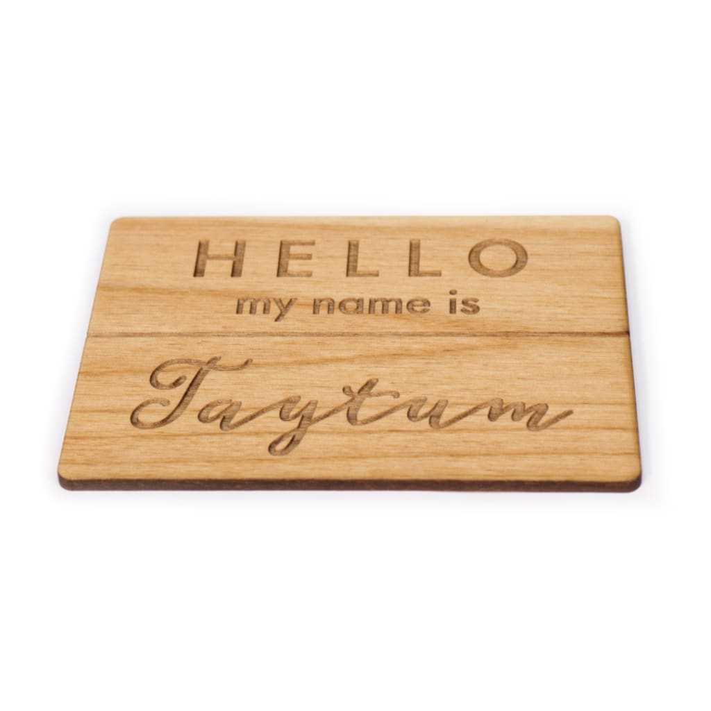 Hello My Name Is Wooden Cutout | CraftCuts.com