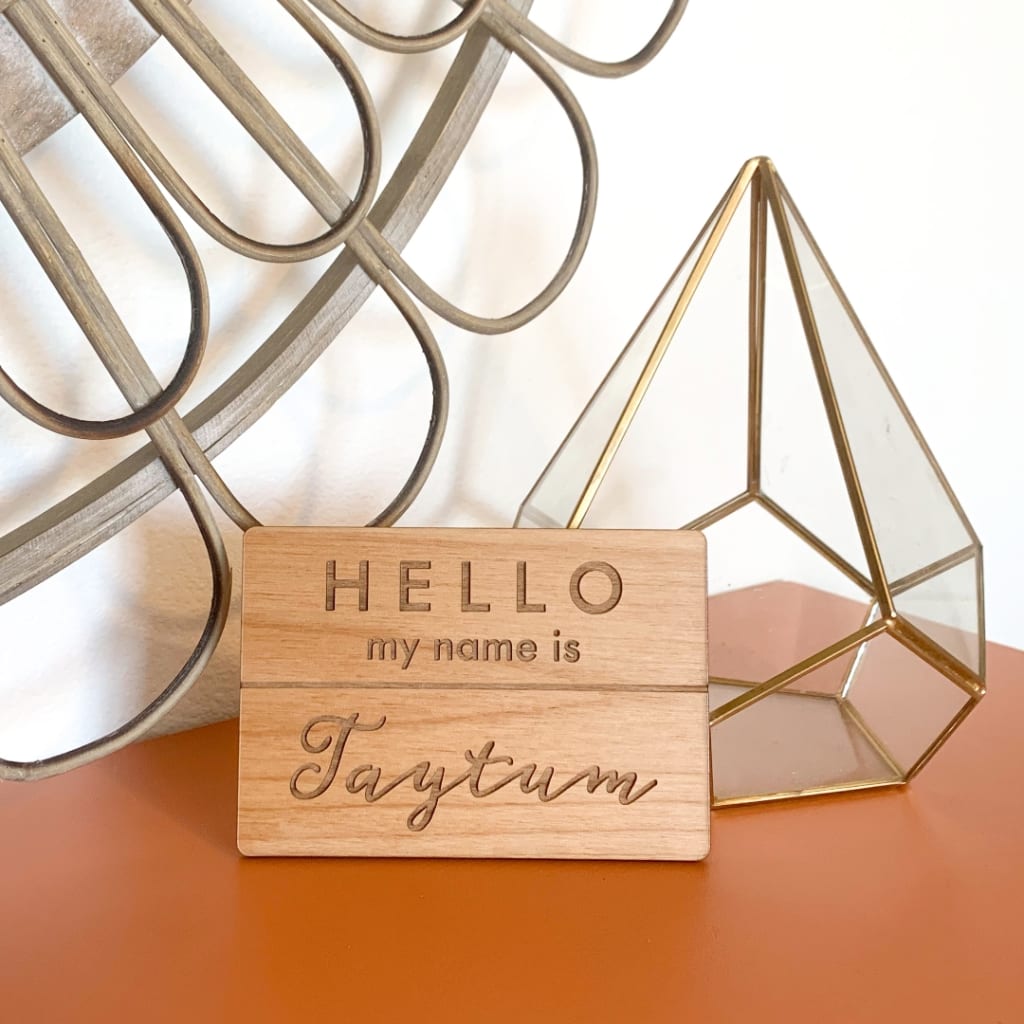 Hello My Name Is Wooden Cutout | CraftCuts.com