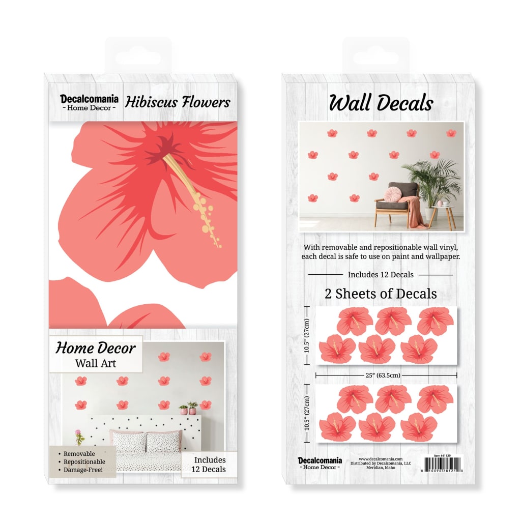 Hibiscus Wall Decals - Wall Stickers | CraftCuts.com