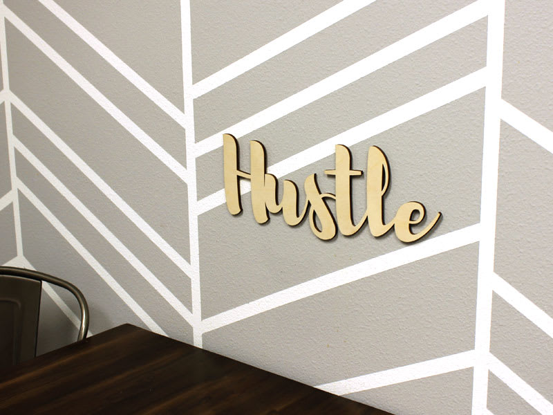 Hustle Script Wood Letters - Cursive Wood Letters | Craftcuts.com