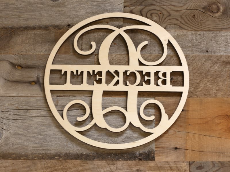 Split Name Monogram | Craftcuts.com