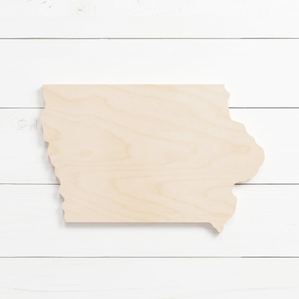 Iowa Craft Shape - Wood Cutout - Any Size | CraftCuts.com