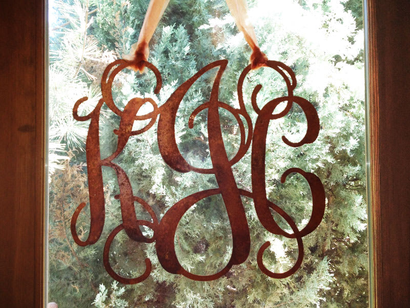 Rustic Metal Vine Monogram - Rusty Letter | Craftcuts.com