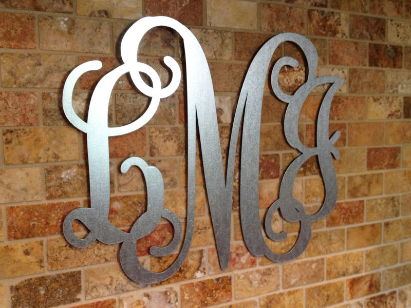 Metal Vine Monogram - Galvanized Steel | Craftcuts.com