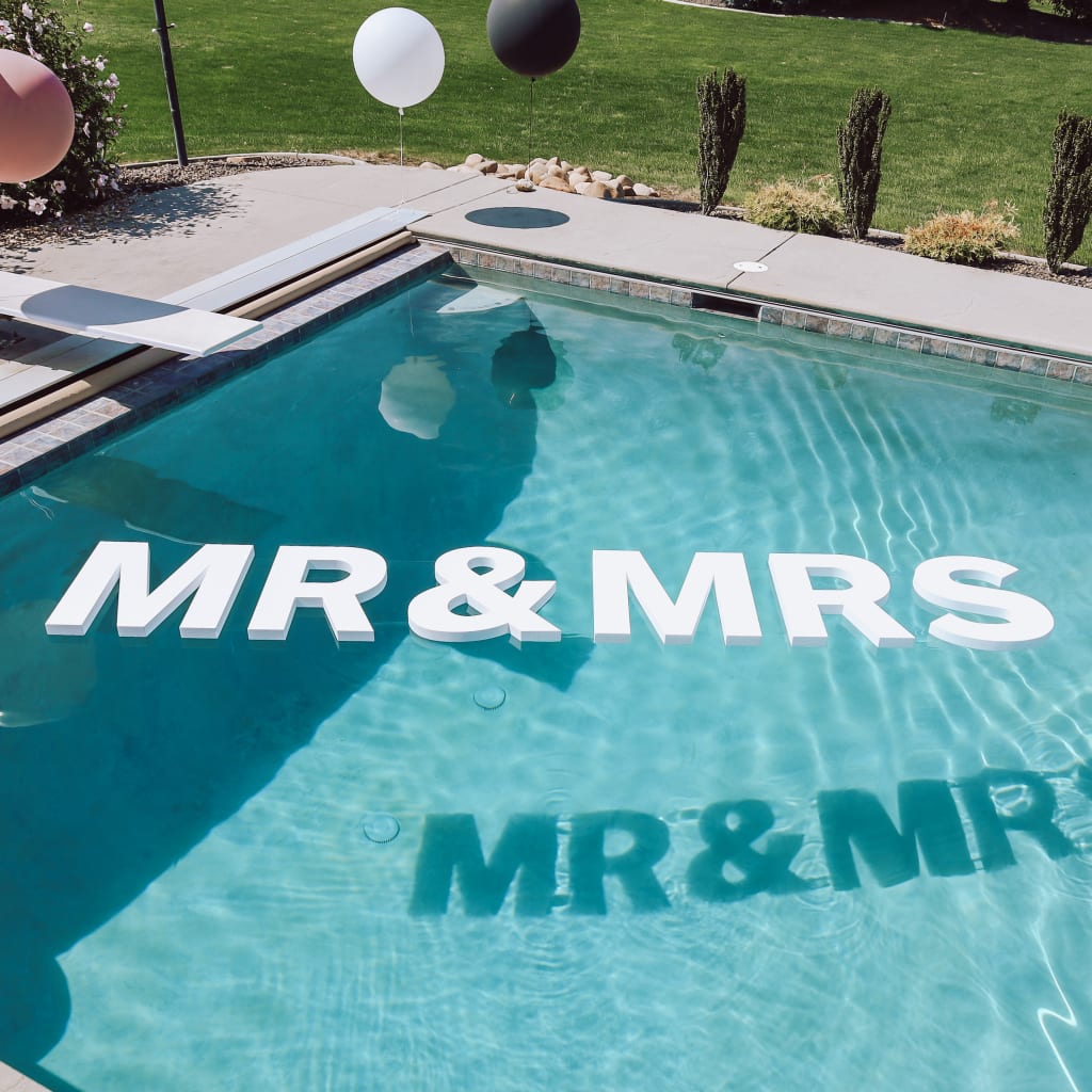 Mr & Mrs Floating Foam Letters | CraftCuts.com