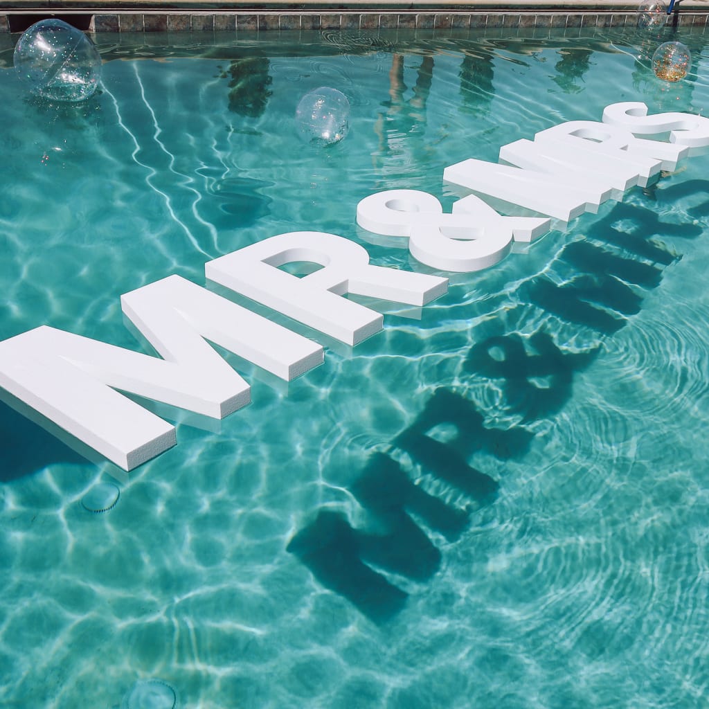 Mr & Mrs Floating Foam Letters | CraftCuts.com