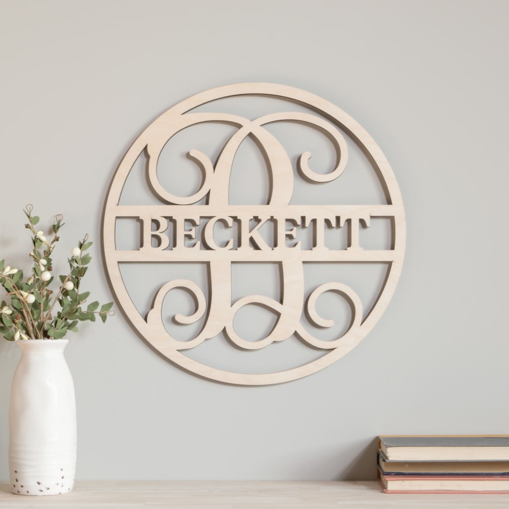 Split Name Monogram | Craftcuts.com
