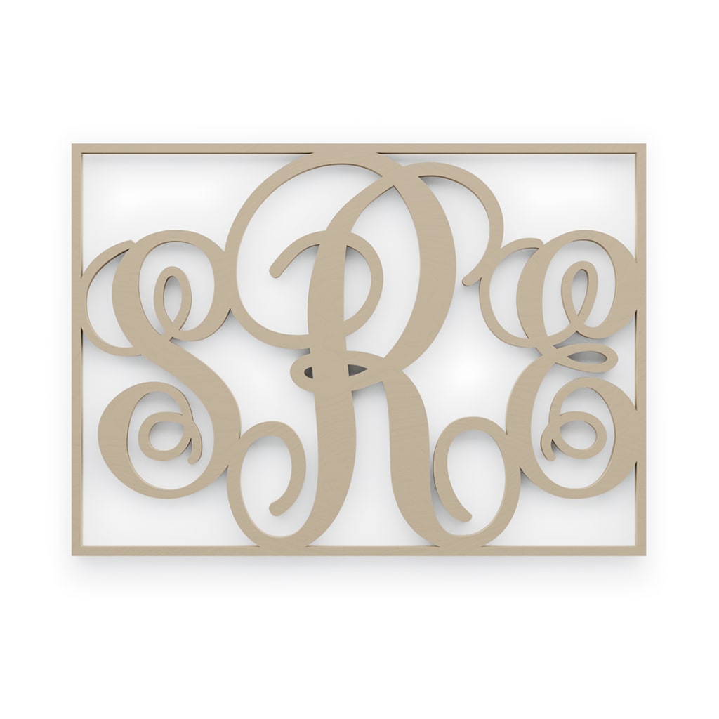 Painted Entwine Monogram | CraftCuts.com
