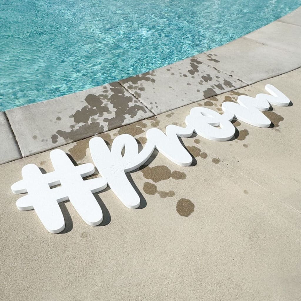 Script Prom Floating Foam Letters | CraftCuts.com