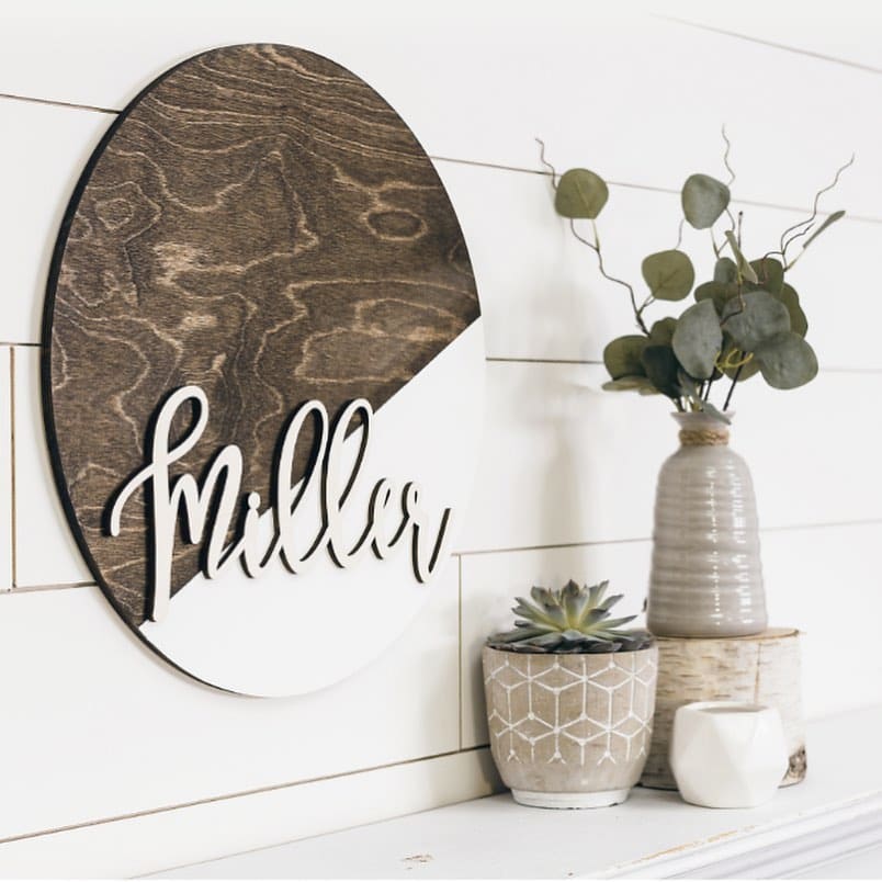 Round Family Name Sign | CraftCuts.com