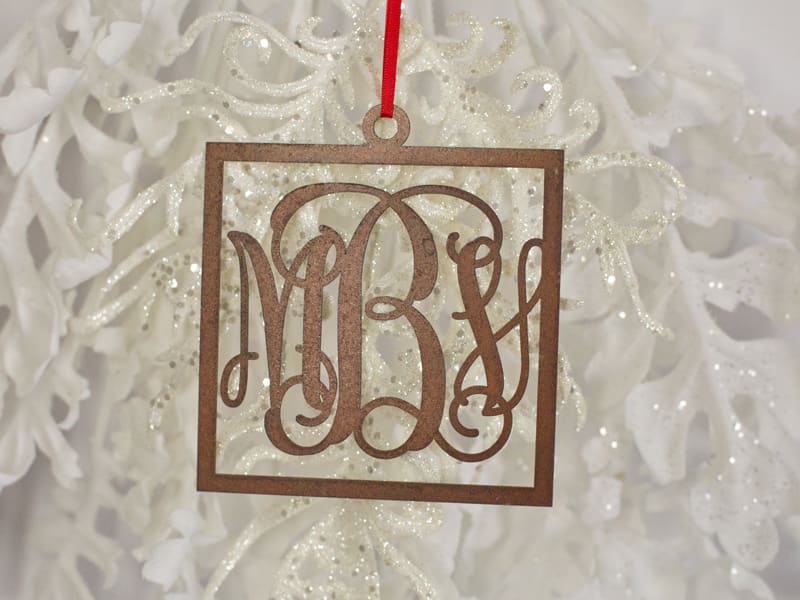 Rustic Vine Monogram Ornament | Craftcuts.com