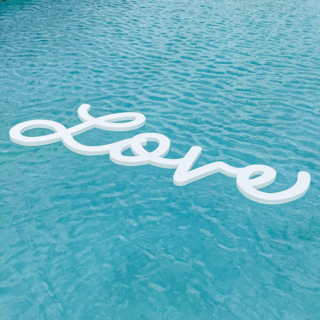 Script Love Floating Foam Letters | CraftCuts.com