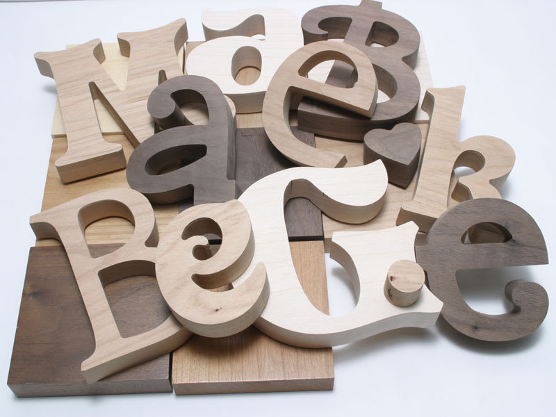 Custom Hardwood Letters | CraftCuts.com