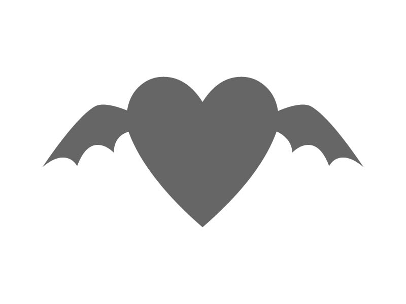 Heart Bat Stencil | Craftcuts.com