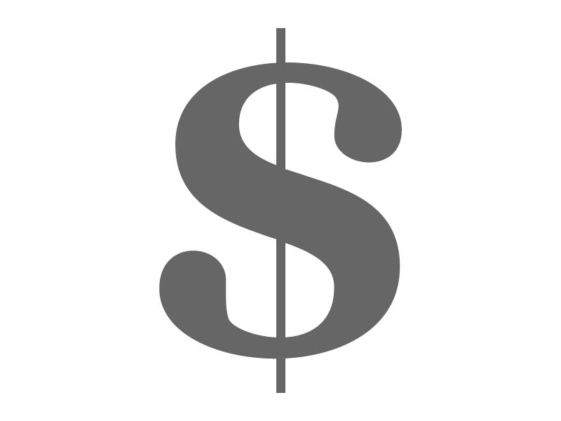 Dollar Sign Stencil | Craftcuts.com