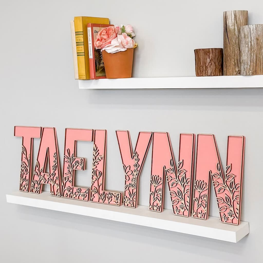 Wildflower Wall Letters | CraftCuts.com