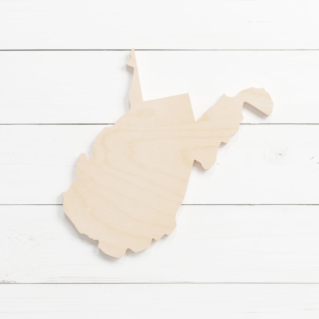 West Virginia Craft Shape - Wood Cutout - Any Size | CraftCuts.com