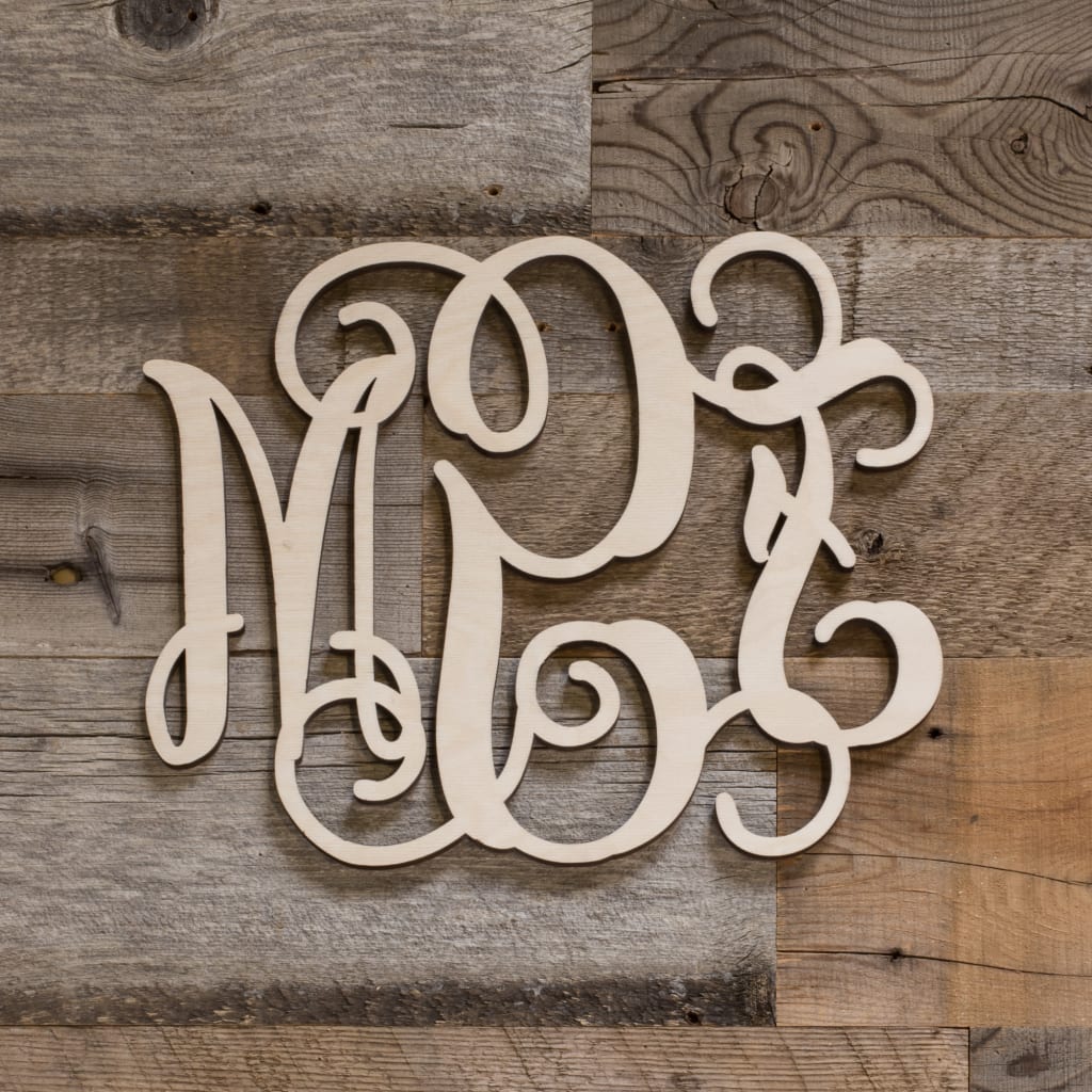 Vine Monogram | Wood Vine Monogram | Wreath Monogram