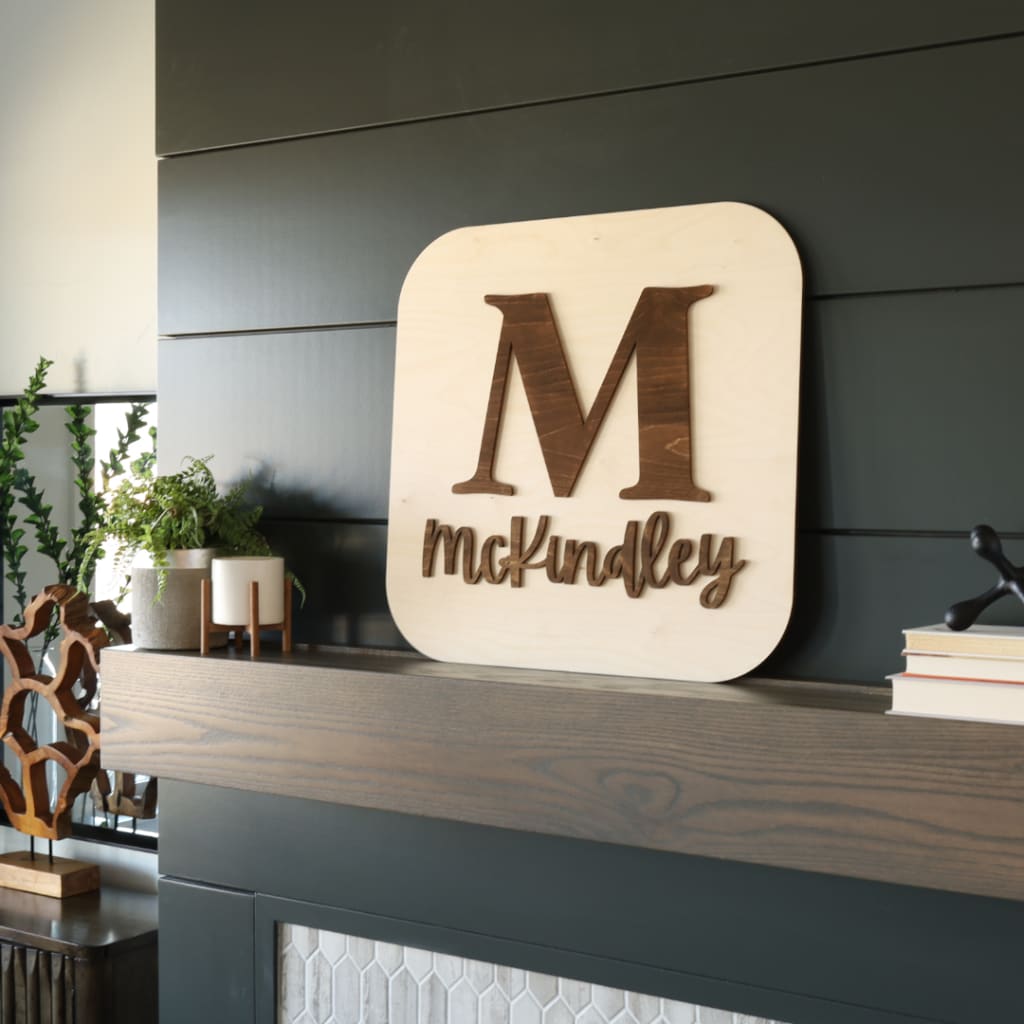 Stained Script Wood Letters | CraftCuts.com