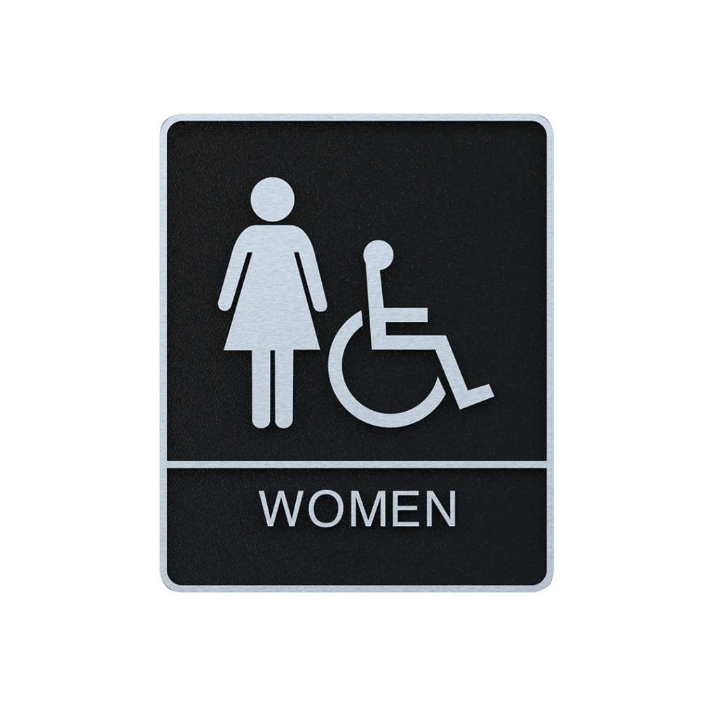 Metal Handicapped Restroom Signs - ADA | Woodland Manufacturing