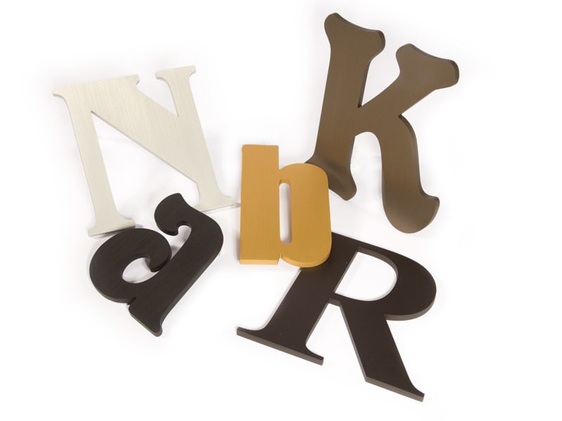 Anodized Aluminum Letters - Custom Anodized Sign Letters ...