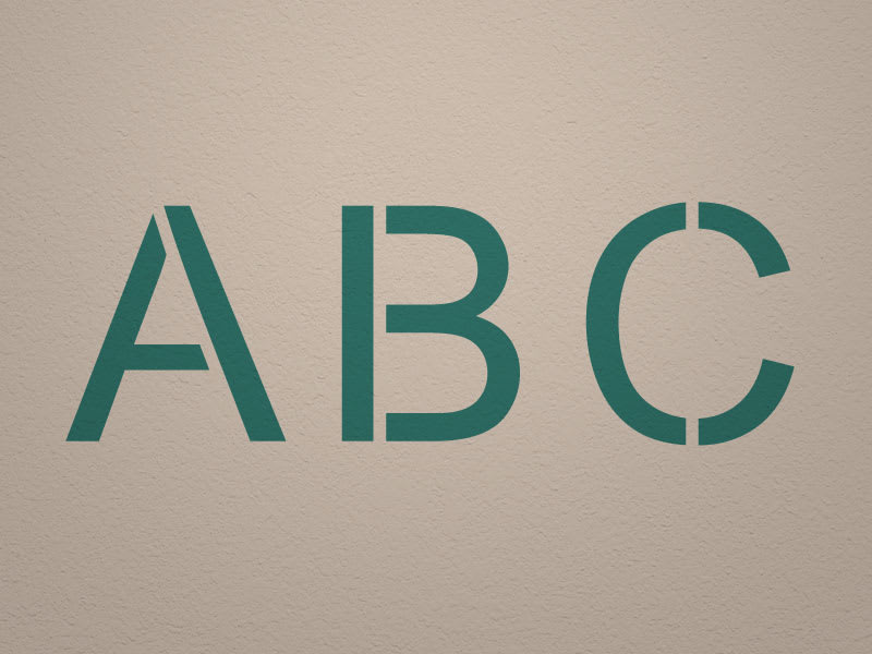 Arial Alphabet Stencil Set | Woodland Manufacturing