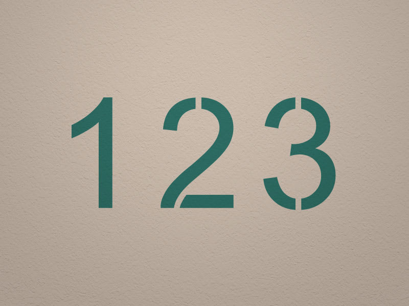 Arial Number Stencil Set | Woodland Manufacturing