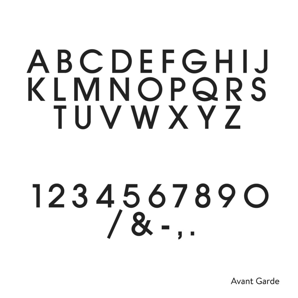 Avant Garde Bronze Letters - Order Online - Best Value Signs | Woodland ...