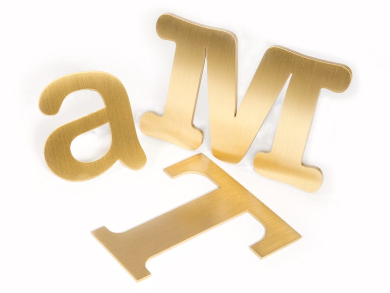 Brass Letters - Custom Brass Signs | Woodland Mfg