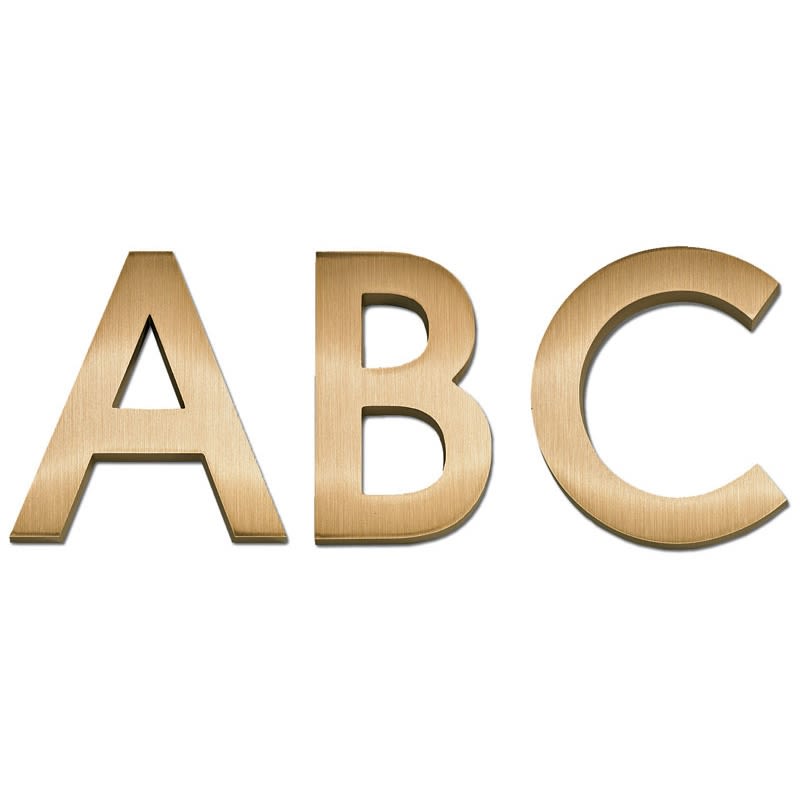 20th Century Bronze Letters - Brushed, Patina, Oxidized, Polished Signs ...